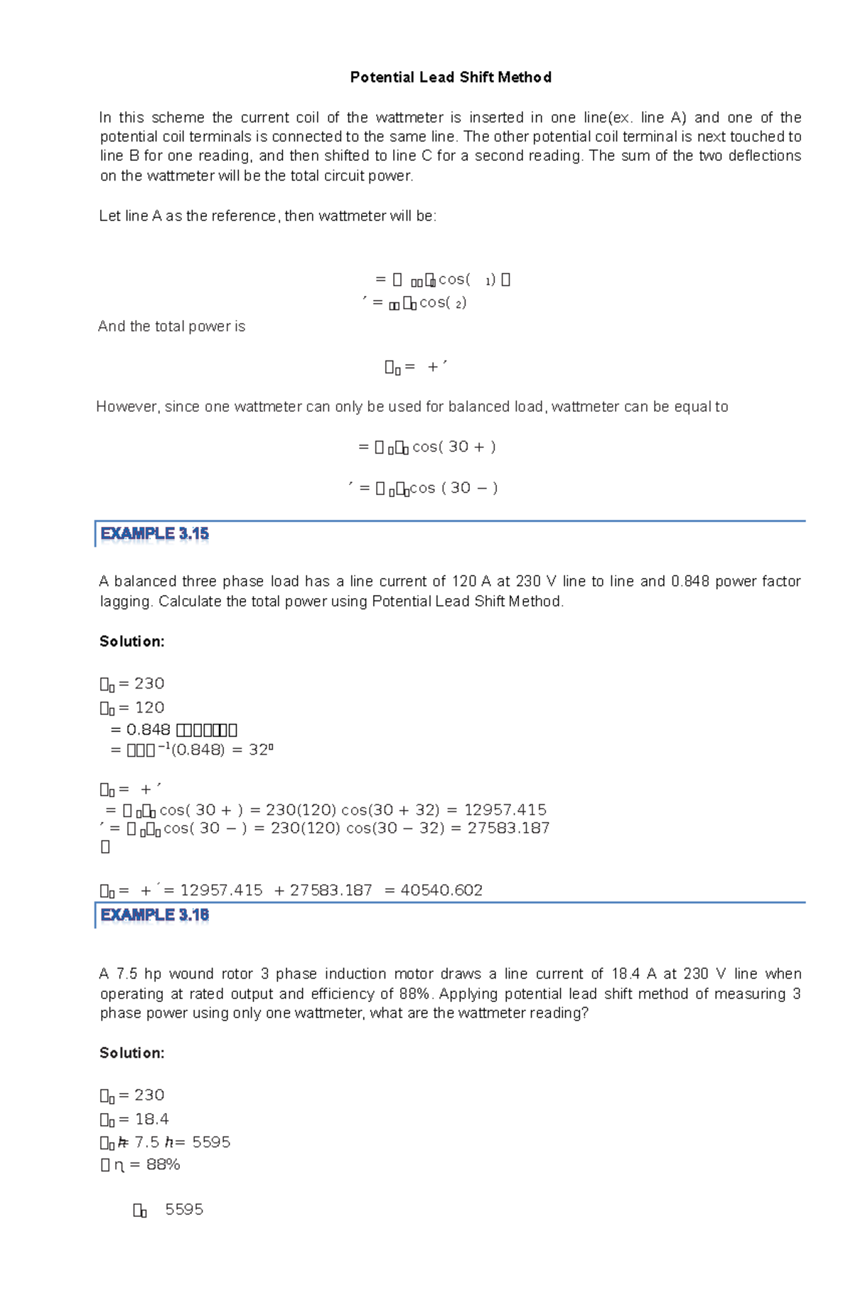 Potential Lead Shift Method - line A) and one of the potential coil ...