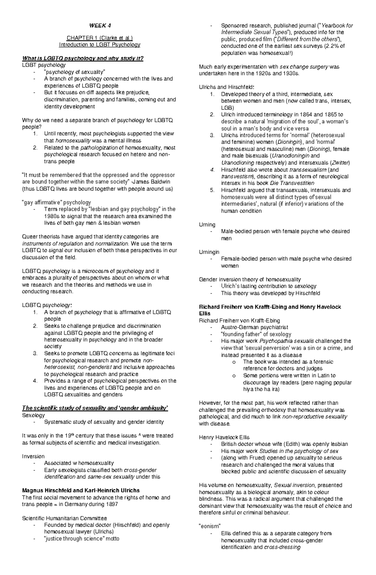 Psych 188 Week 4 Notes - WEEK 4 CHAPTER 1 (Clarke et al.) Introduction ...