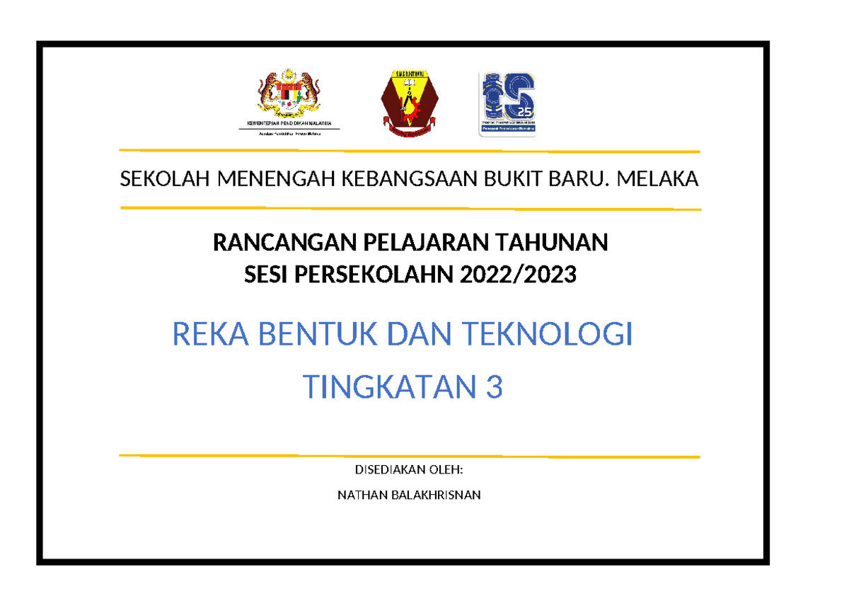 RPT RBT Tingkatan 3 2022 - SEKOLAH MENENGAH KEBANGSAAN BUKIT BARU ...