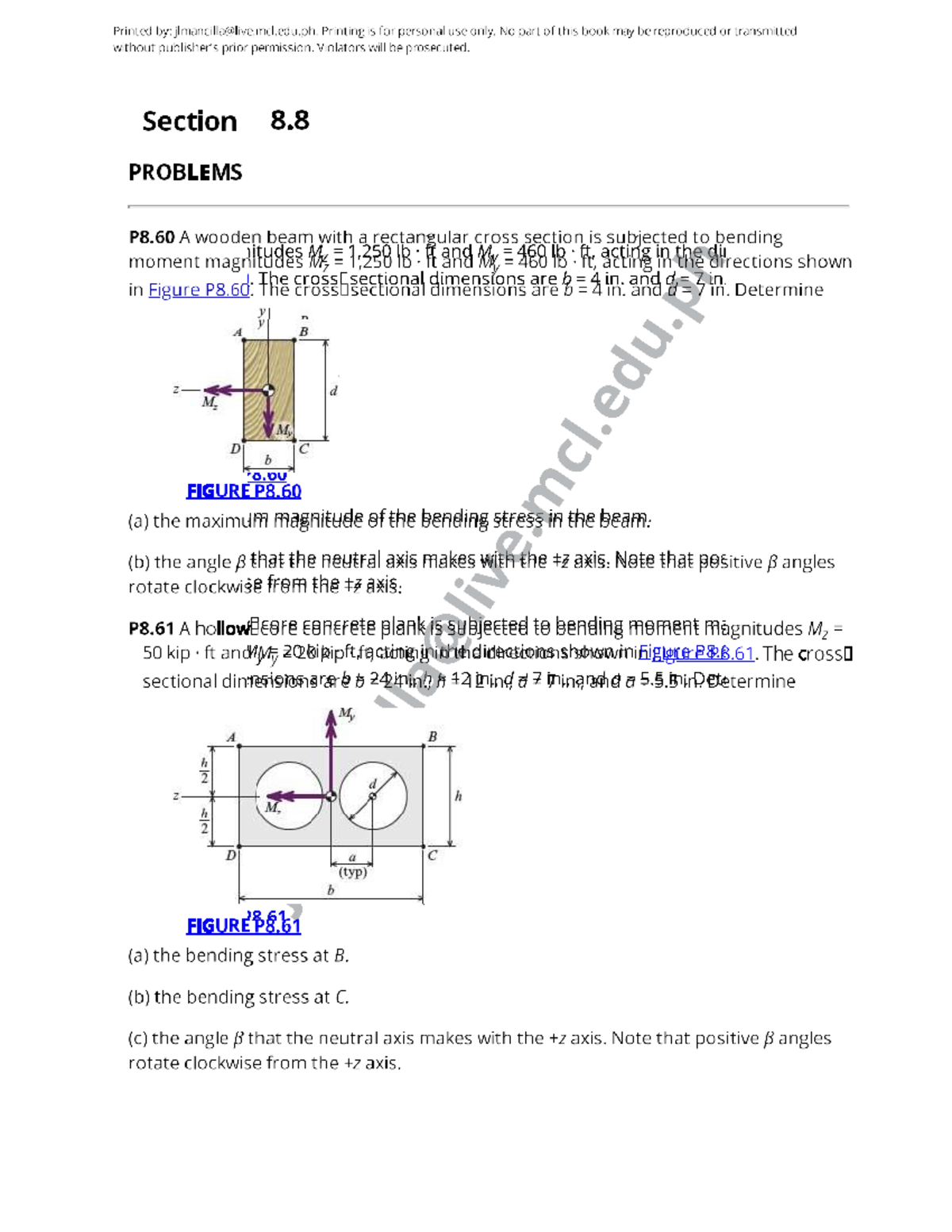 ME101-1P Bending Problems part 3 - Material Science and Engineering for ...