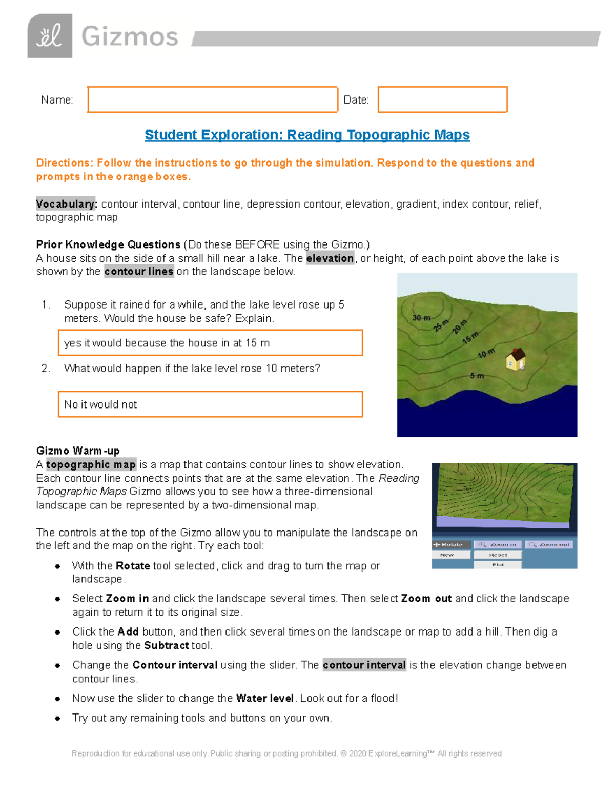 Tyler Martinez - 6.10 Topographic Maps LAB - Name: Date: Student ...