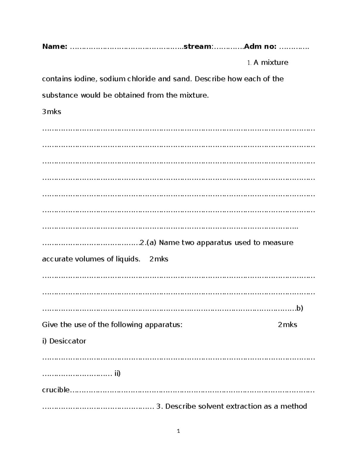 CHEM F1 APR-2024 - fcsdvfdgbet - Name