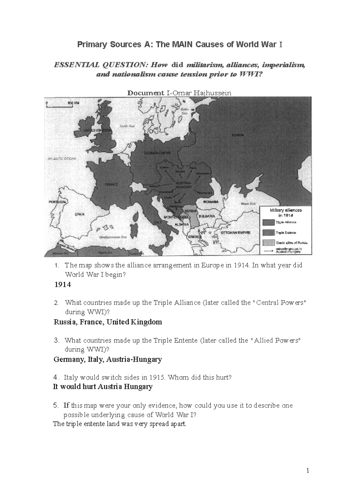 3366 001-1 - chemistry hw - 1 Primary Sources A: The MAIN Causes of ...