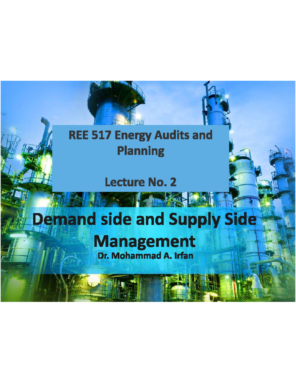 EA Lecture 4 - Explain in detail project management in energy sector ...