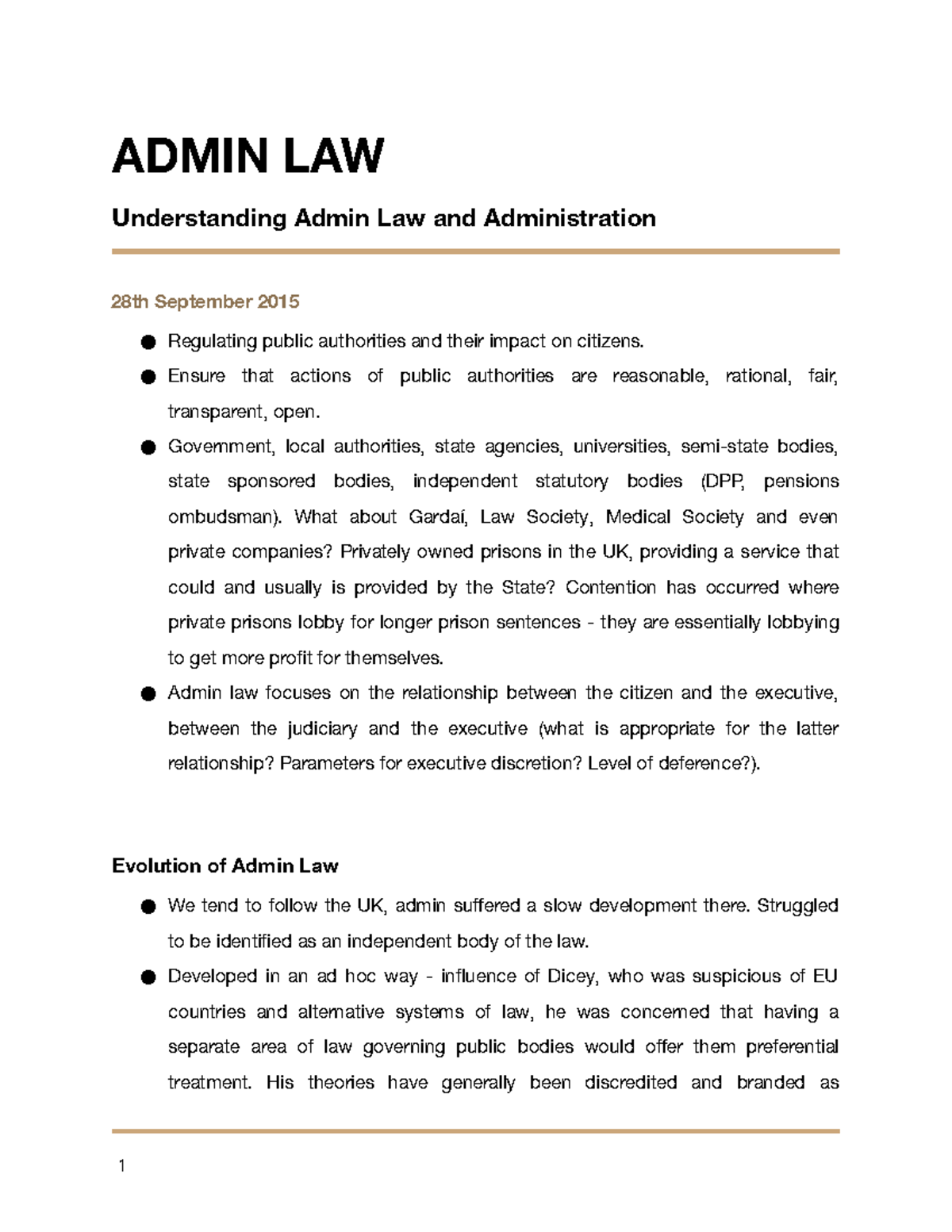Administrative Law - ADMIN LAW Understanding Admin Law and ...
