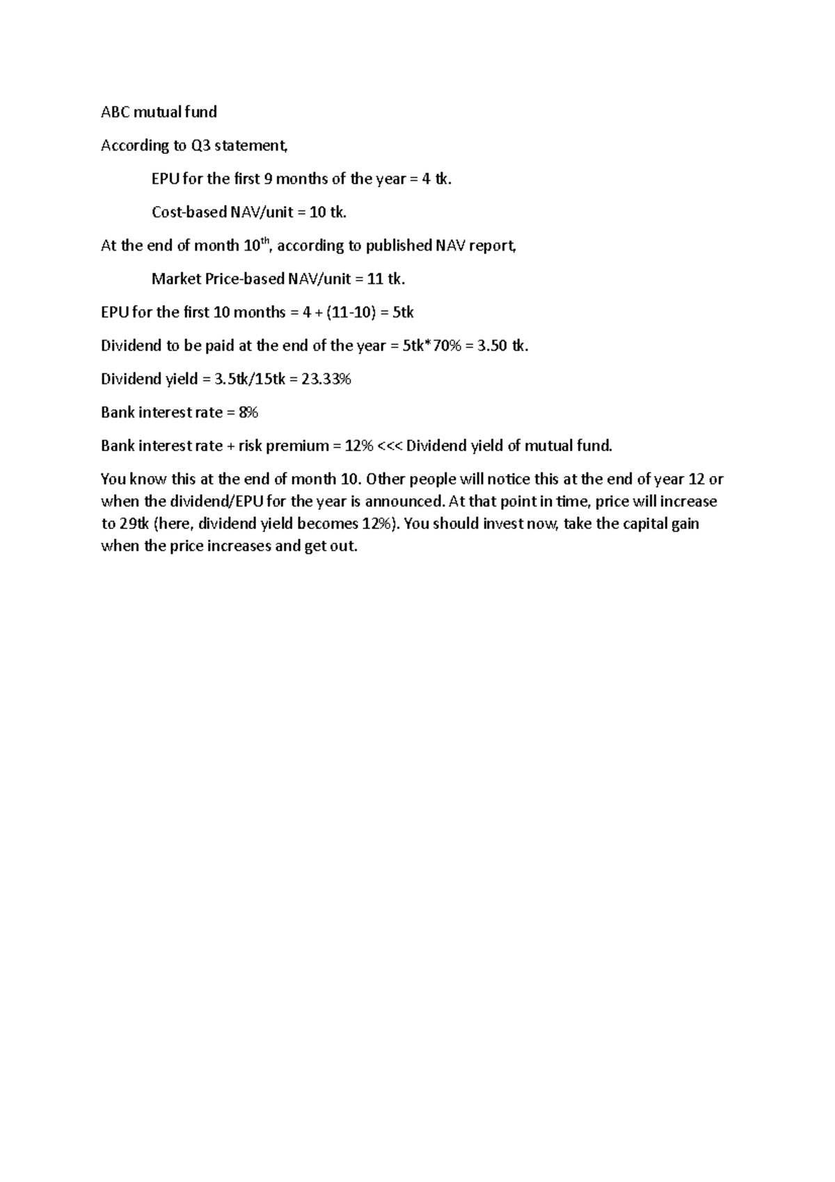 ABC mutual fund - ABC mutual fund According to Q3 statement, EPU for ...