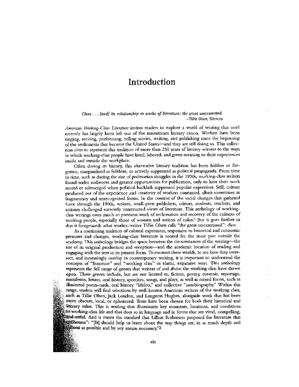 2. Introduction, American Working Class Literature, xix-xxix - HIST ...