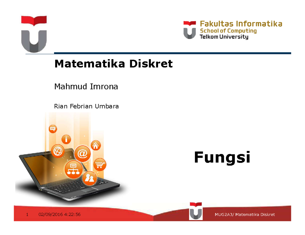 Invers Fungsi - Matematika Diskret Mahmud Imrona Rian Febrian Umbara ...