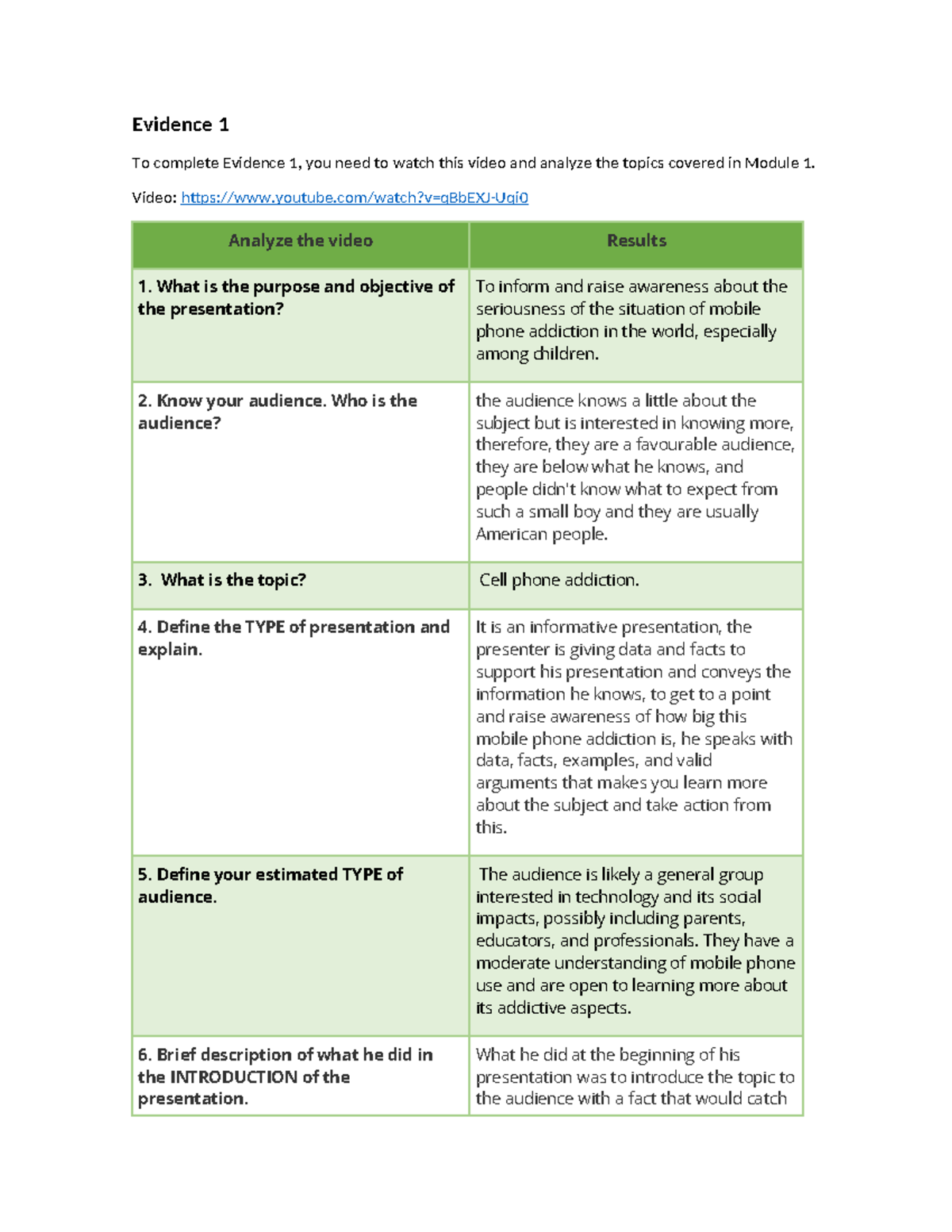 Evidence - Trabajo - Evidence 1 To complete Evidence 1, you need to ...