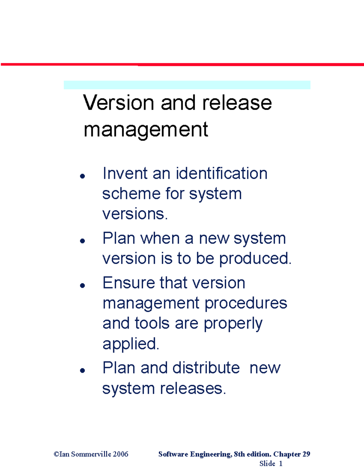 Version and release management - Version and release management Invent ...