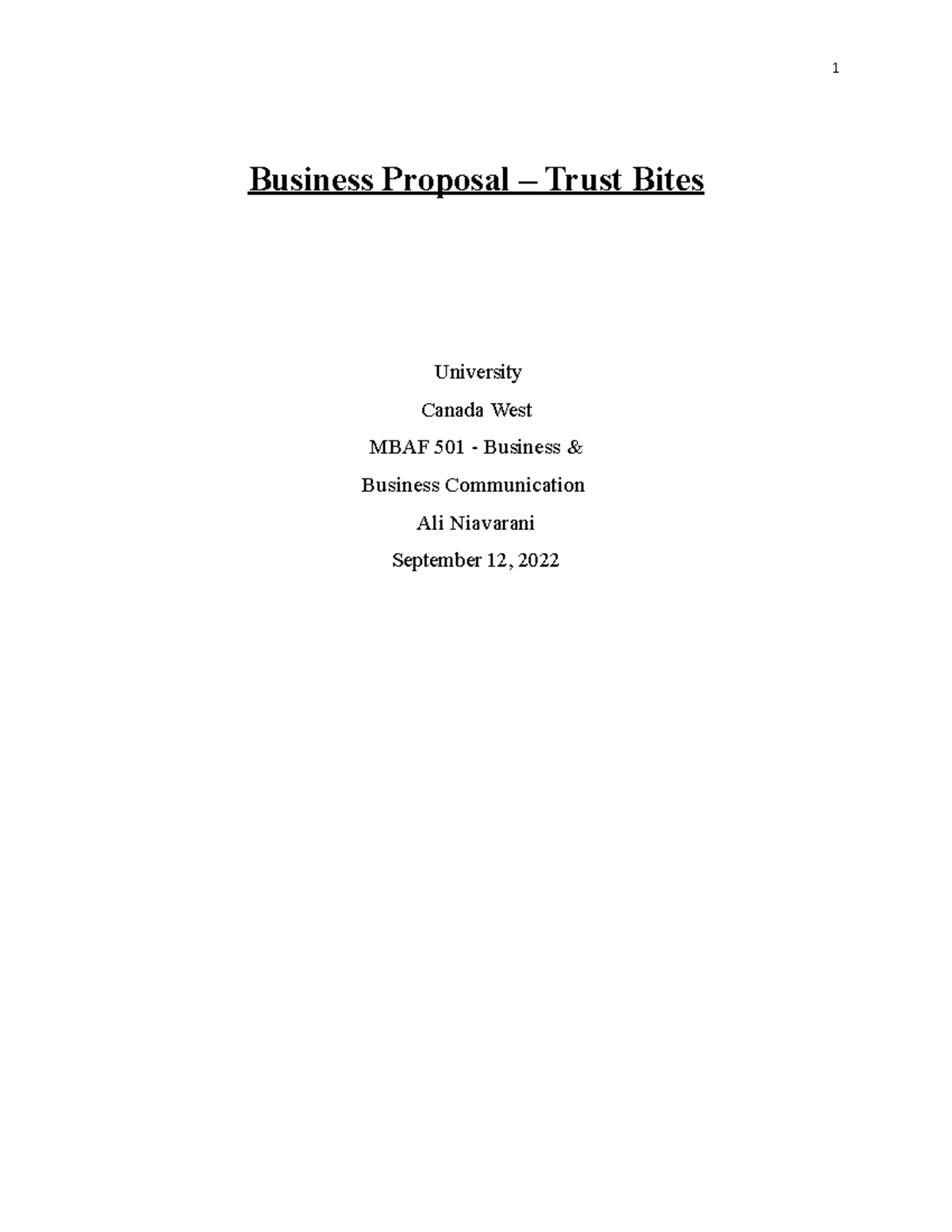 Business Proposal - Section 06 - Team 02 - Business Proposal – Trust ...