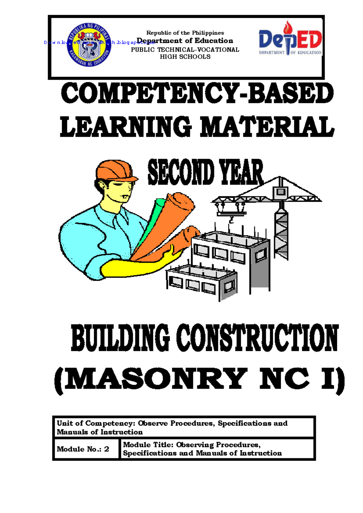Building Construction 1-2 - Republic of the Philippines Department of ...