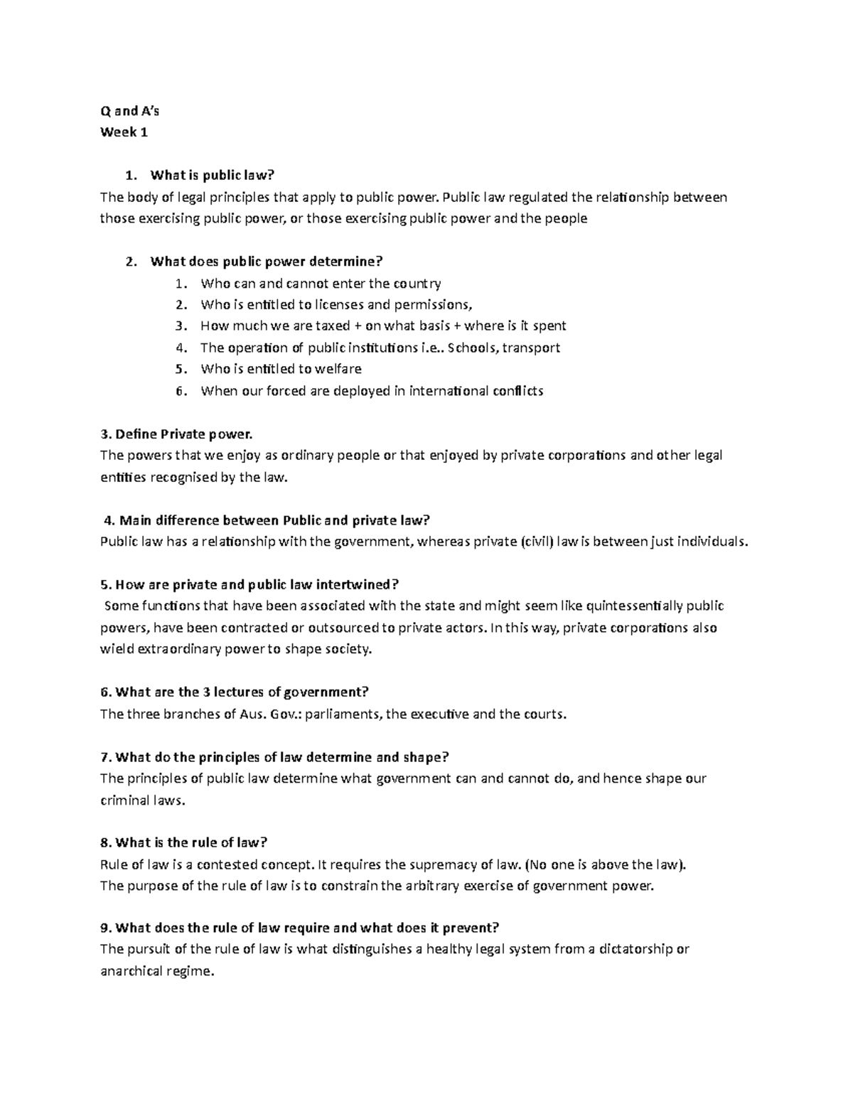 LLB107 Qand A - Flashcard-style (active recall) questions and answers ...
