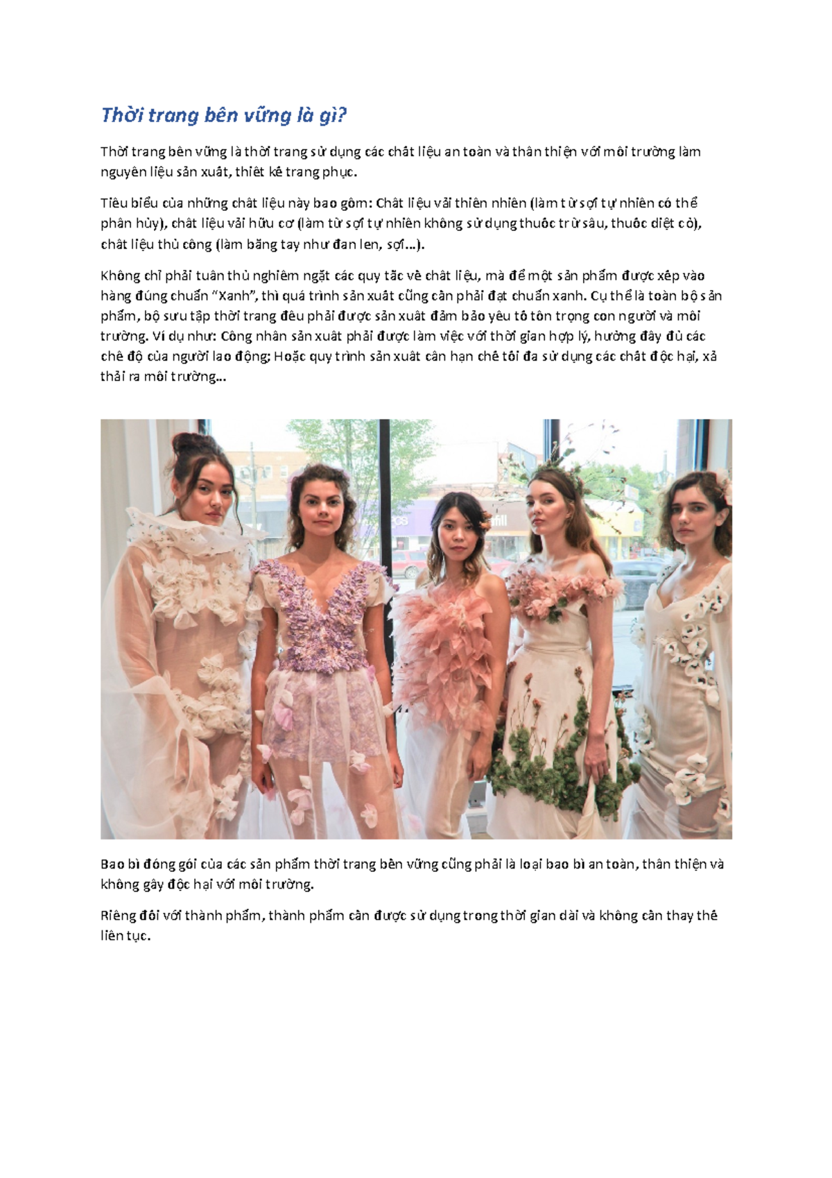 Thời trang bên vững - không có - Th ời trang bên v ững là gì? Th i trang bềền v ng là th i trang ...