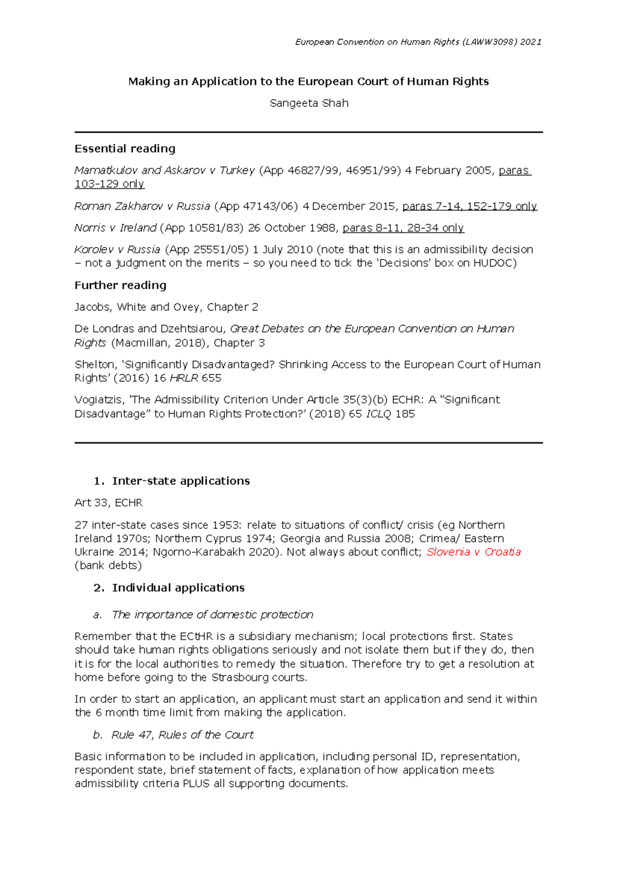 Lecture 2 (Making an application to the ECt HR) - Making an Application ...