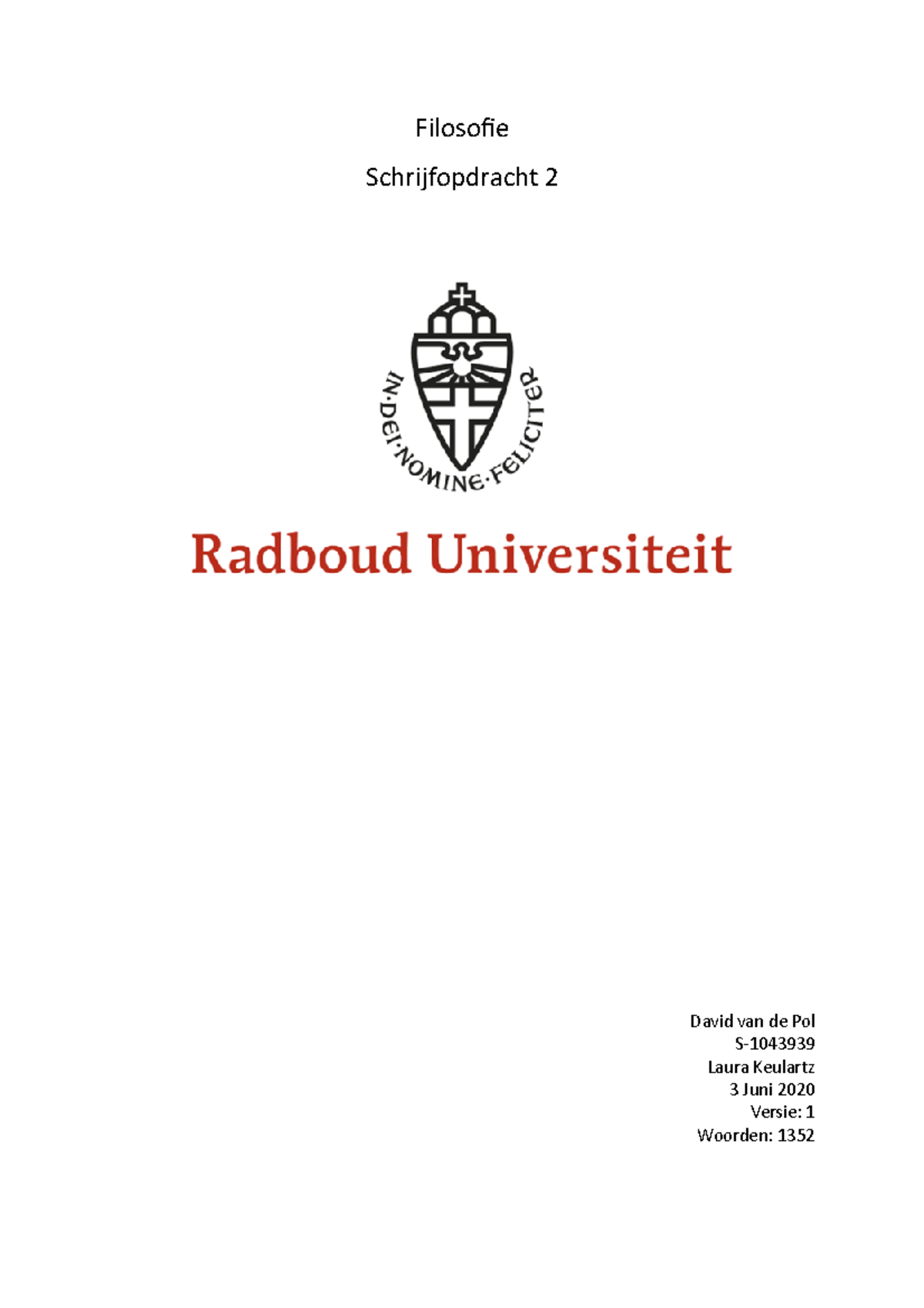 Van de pol, david, Coronabeleid - Filosofie Schrijfopdracht 2 David van ...