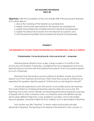 Chapter III. The Code of Ethics for Professional Teacher - Part II ...