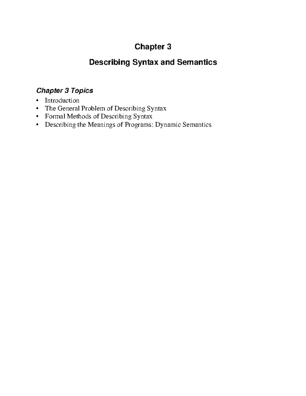 Class Notes Chap 03 - CH3d - Chapter 3 Describing Syntax and Semantics ...