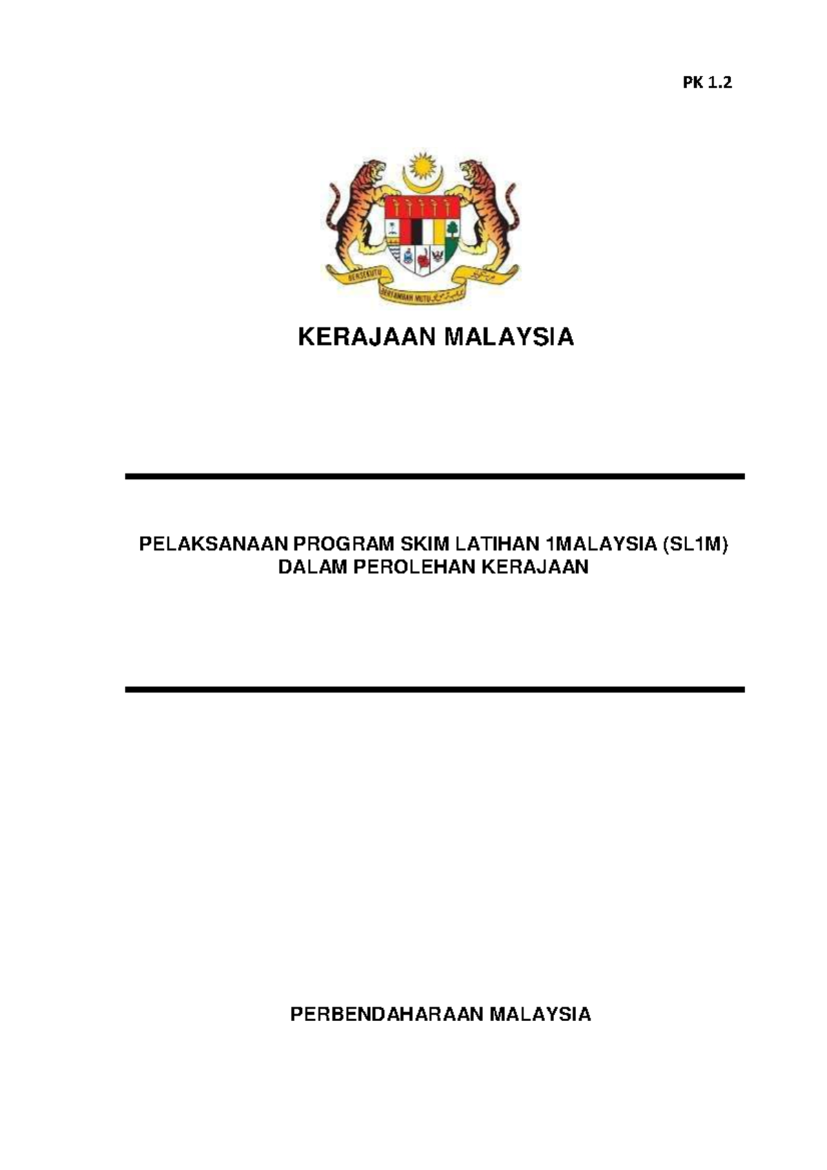 PELAKSANAAN PROGRAM SKIM LATIHAN 1MALAYSIA (SL1M) DALAM PEROLEHAN ...