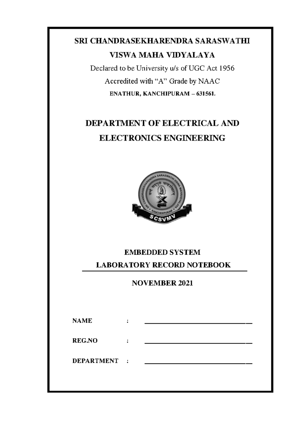 ES-Lab-manual - ambedded Systems - SRI CHANDRASEKHARENDRA SARASWATHI ...