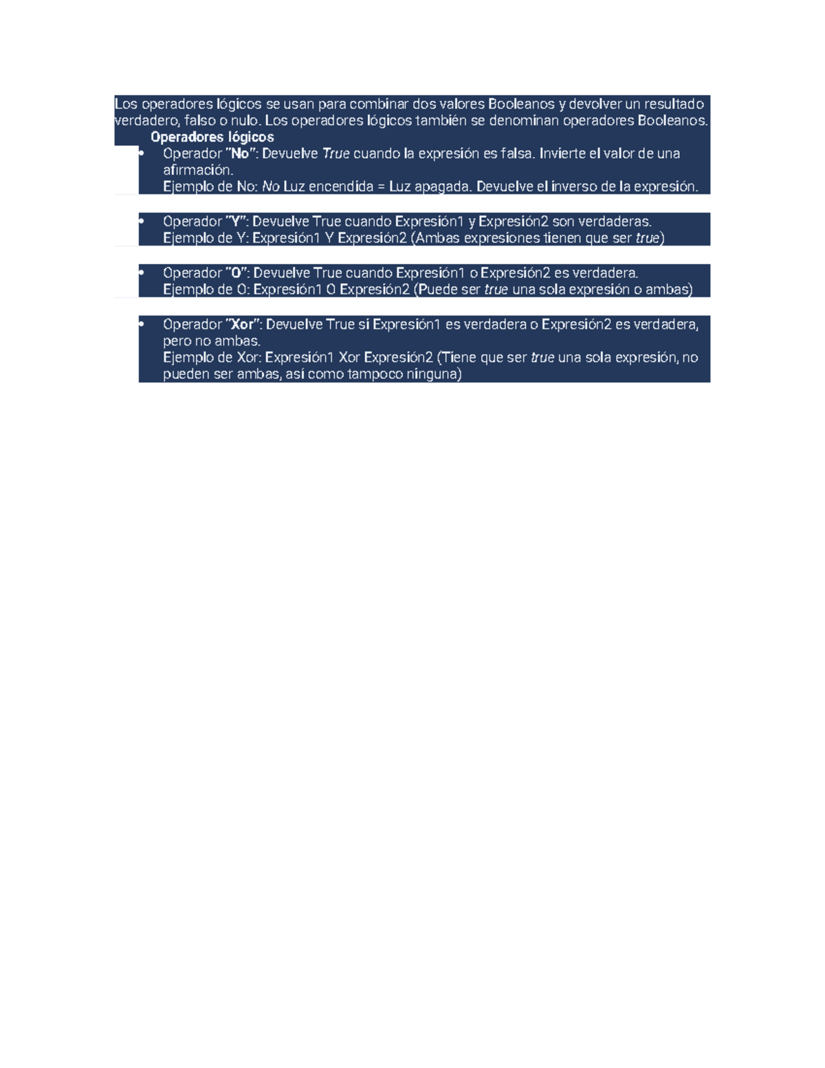 4 Operadores Logicos - Los operadores lógicos se usan para combinar dos ...