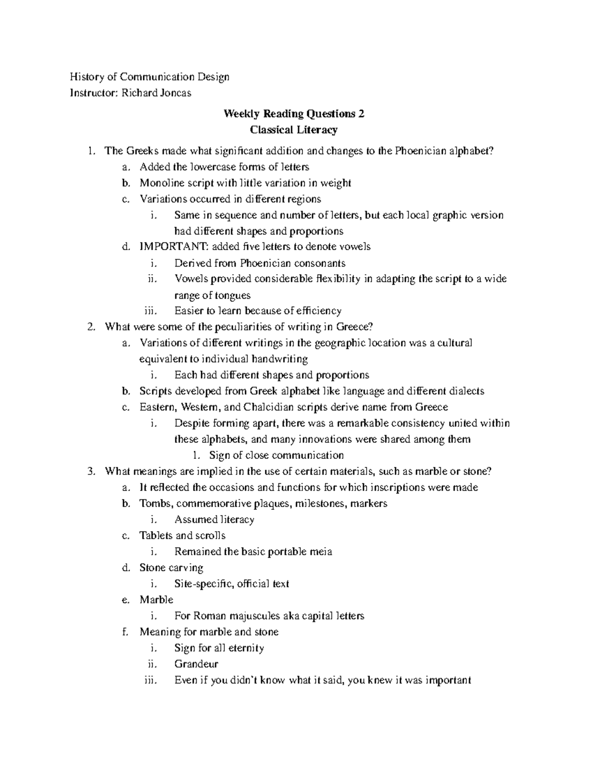 Chapter 2 reading questions - Graphic Design History - History of ...