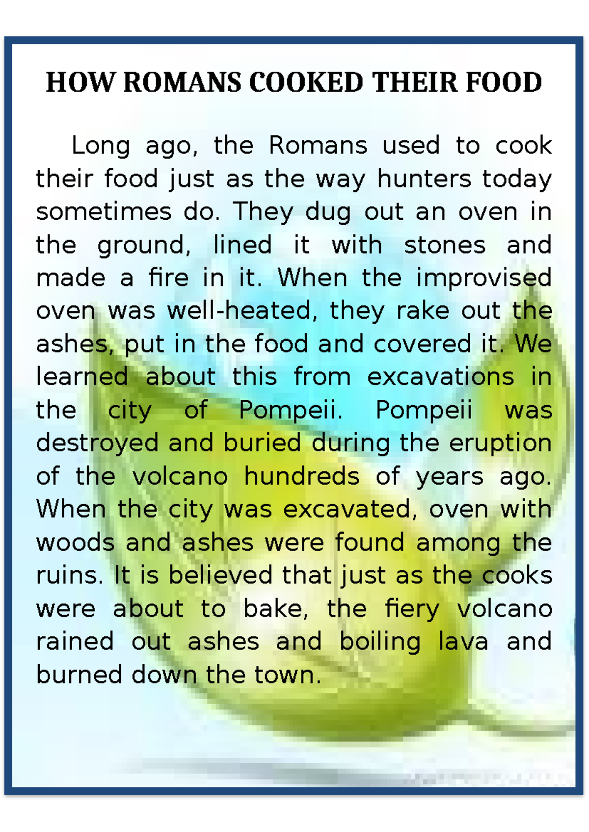 HOW Romans Cooked Their FOOD - HOW ROMANS COOKED THEIR FOOD Long ago ...