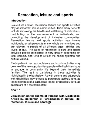 Examining the Importance of Recreational Sport Management - Examining ...