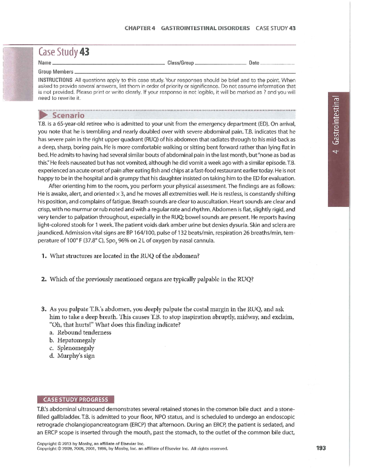 Case study Cholelithiasis - Studocu