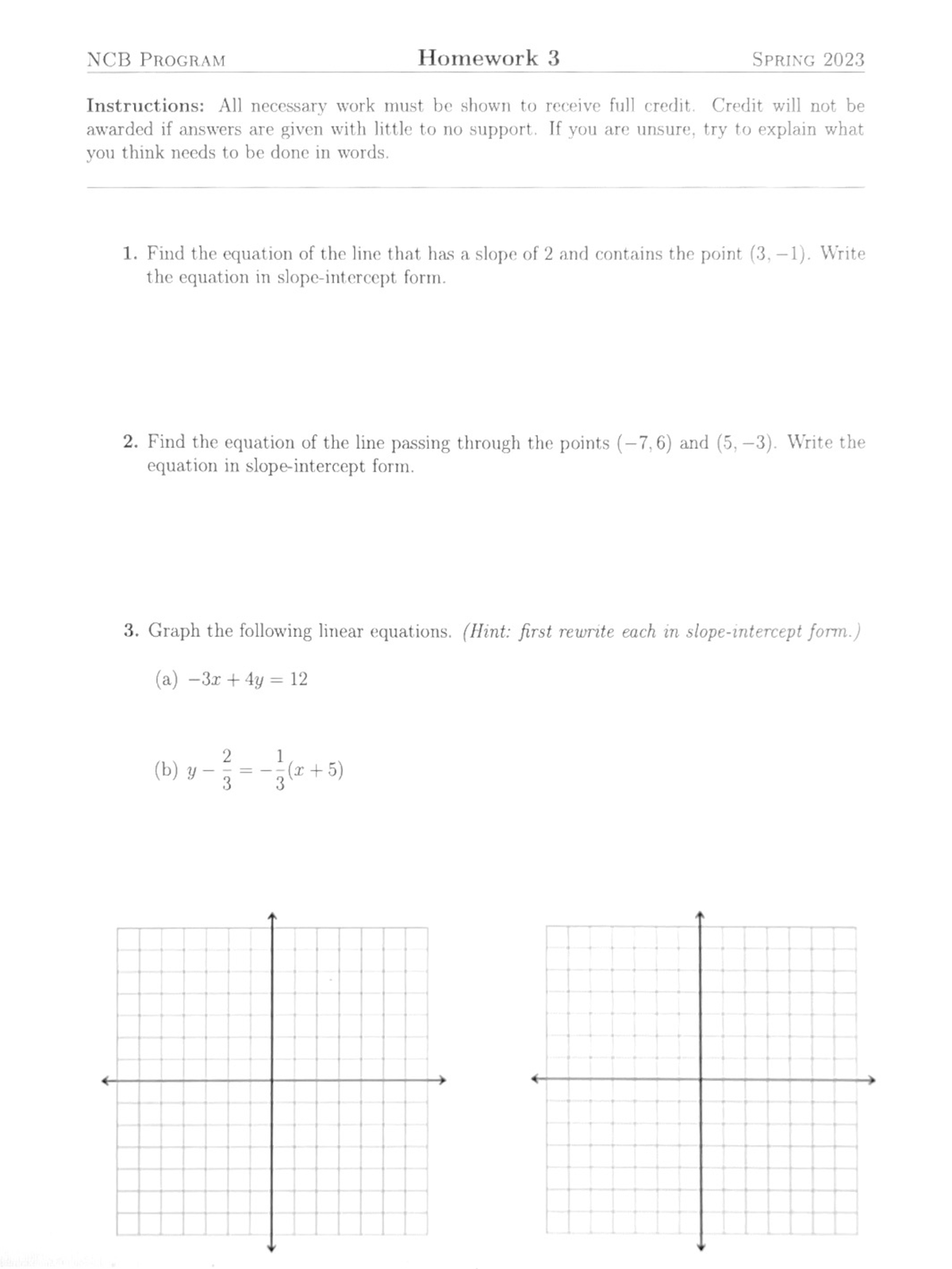 Homework 19 - All necessary work must be shown to receive full credit ...
