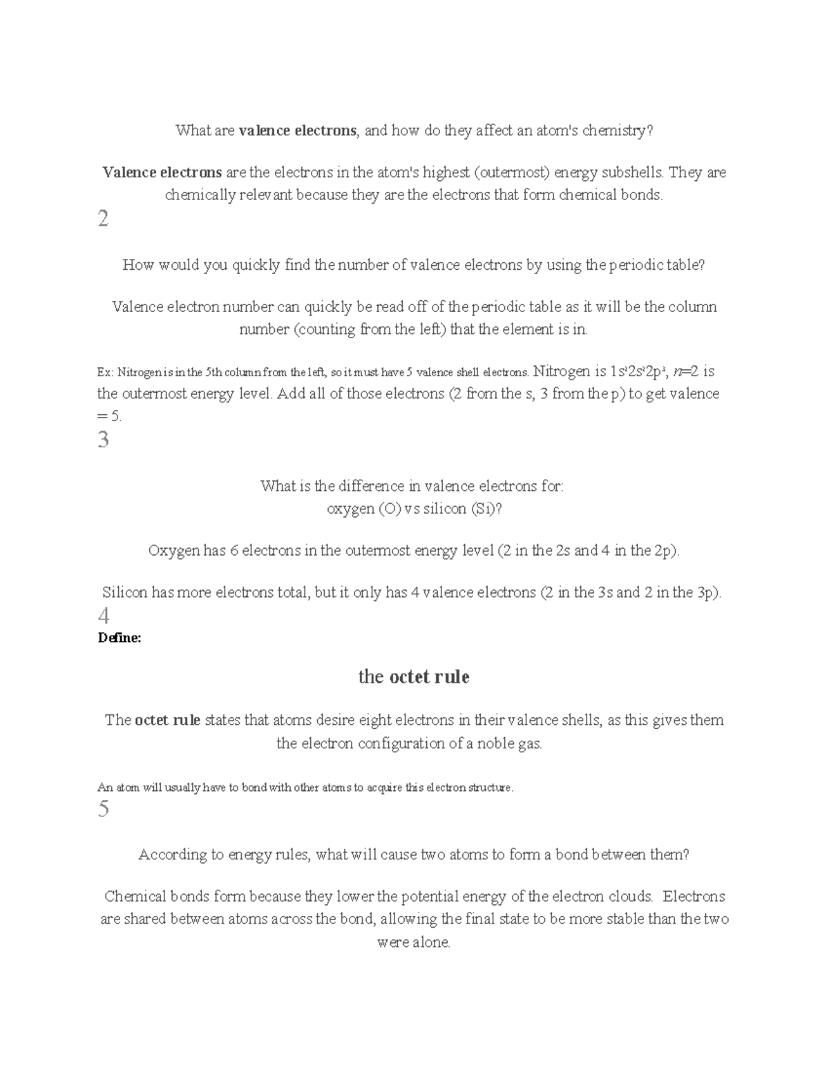 What are valence electrons, and how do they affect an atom's chemistry ...