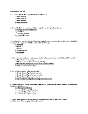 Leadership and Management Exam Focus Review - Ch 2 2 - 1: Discuss how ...
