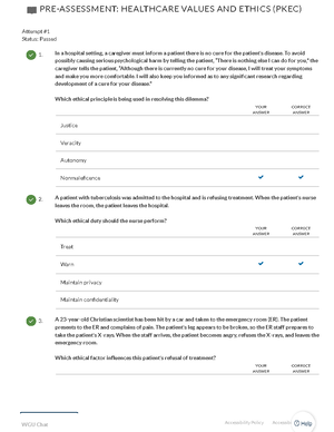 C426 - C426 PASSED - C426 – Healthcare Values and Ethics December 22 ...