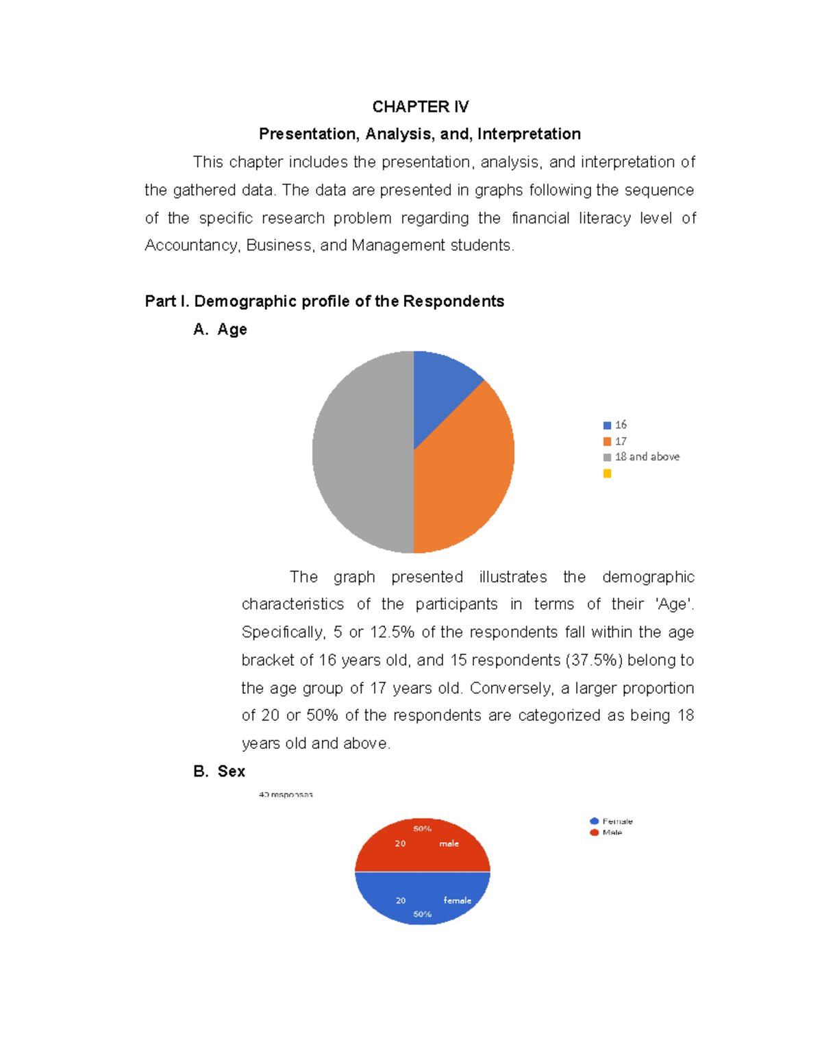 Chap 4 5 1 - CHAPTER IV Presentation, Analysis, and, Interpretation This chapter includes the ...