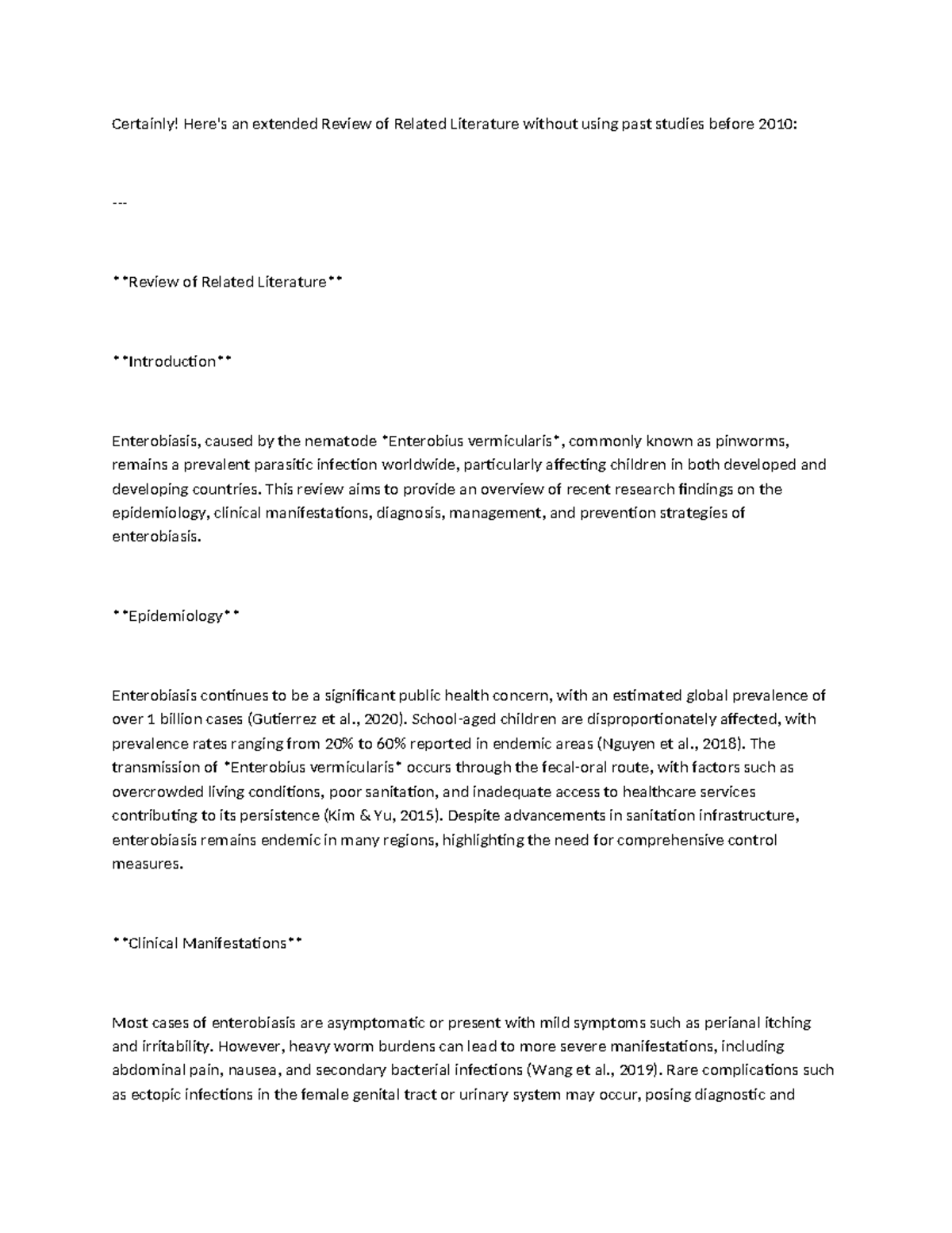 Rrl - Summary Medical laboratory science - Certainly! Here's an ...