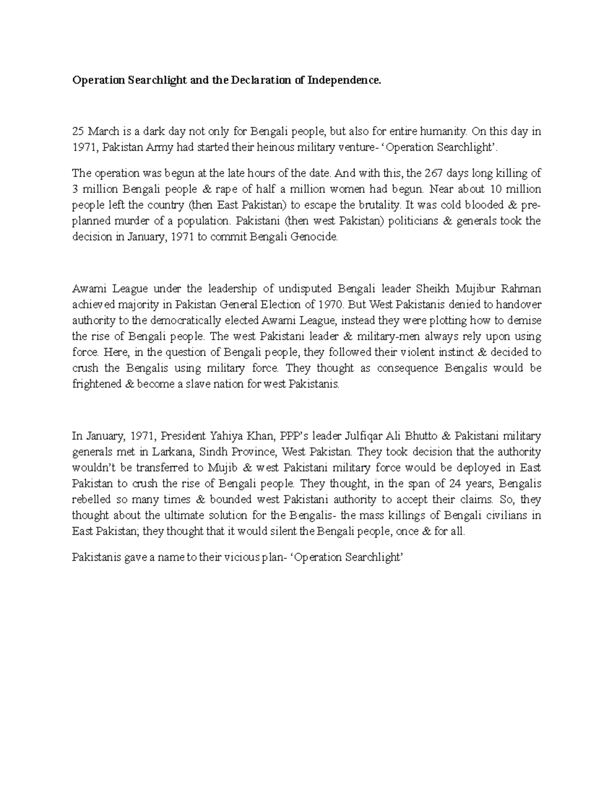 New Microsoft Office Word Document - Operation Searchlight and the ...