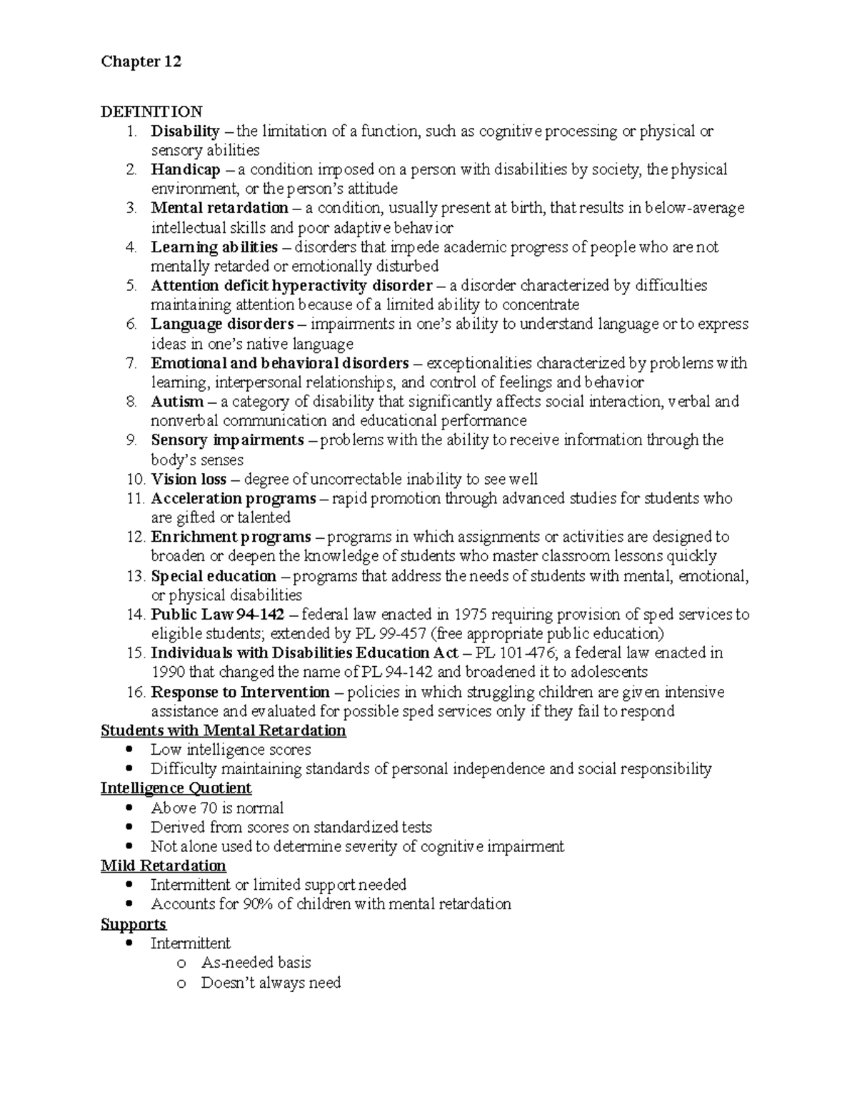 Chapter 12 - how to deal with students with different disabilities ...