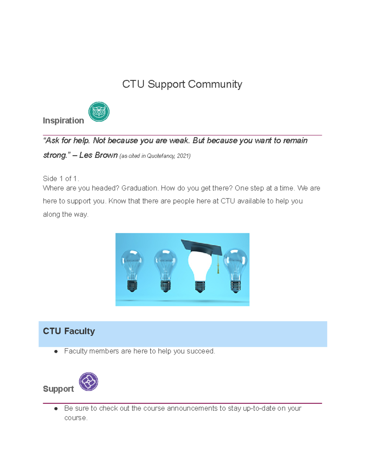 Unit 4 Ctu Support Community - CTU Support Community Inspiration “Ask ...