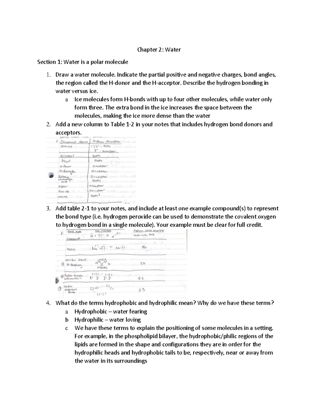 Cpt 2 Guided Notes - Biochemistry I with Dr Strickland - Chapter 2 ...