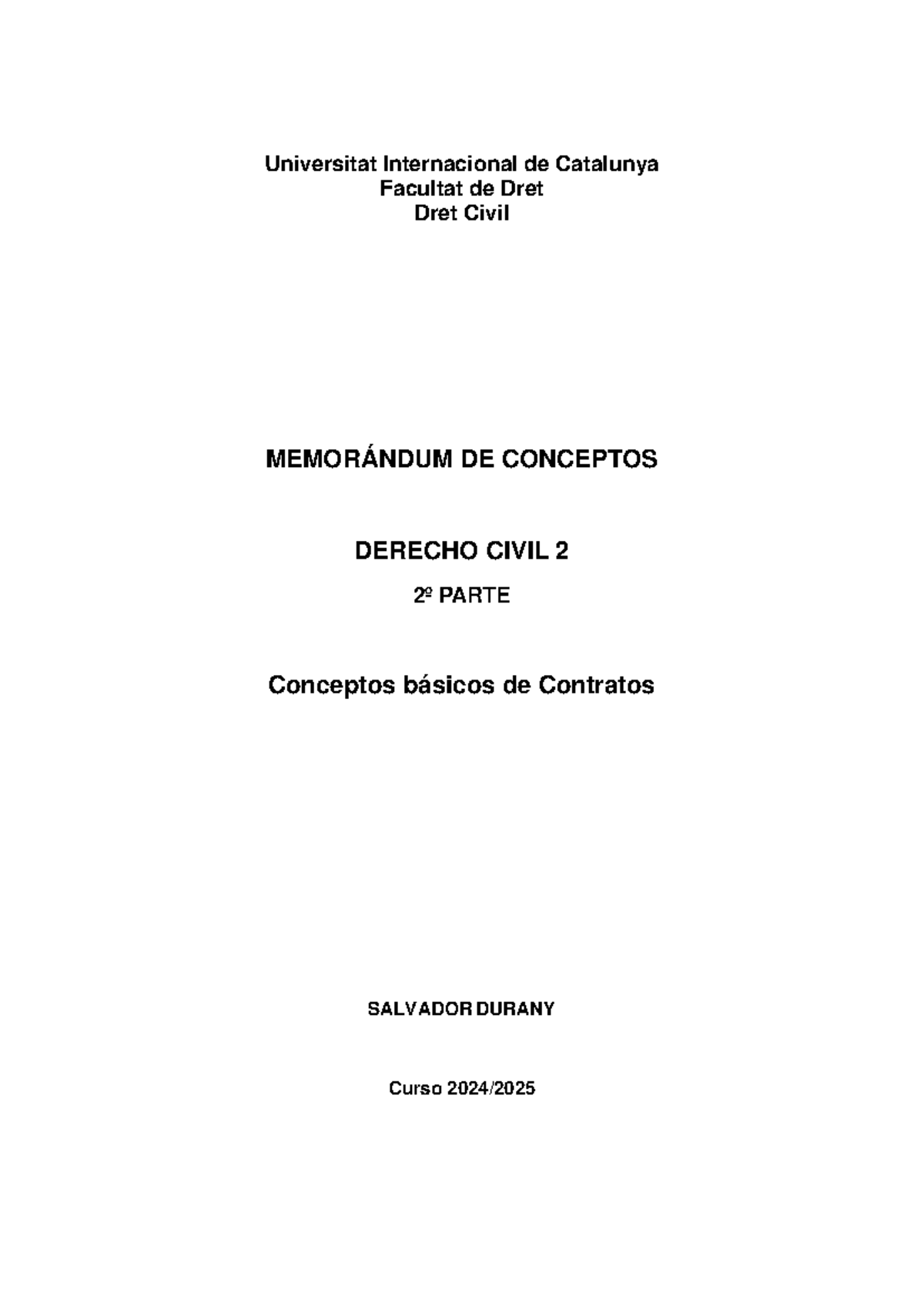 Memorandum de Conceptos. DC2 (2ª parte). Curso 2024-25 - Universitat ...