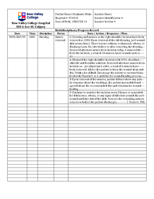 DARP form - Documentation - Patient Name: Mitchel, John ID#: 2937 665 ...