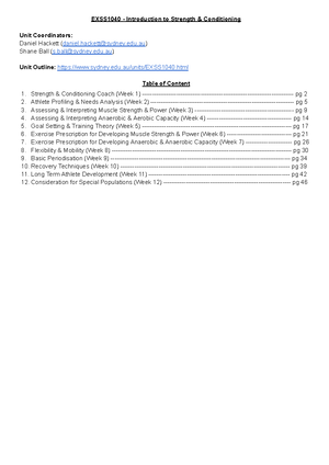 EXSS1040 - Intro to Strength & Conditioning - The Strength ...