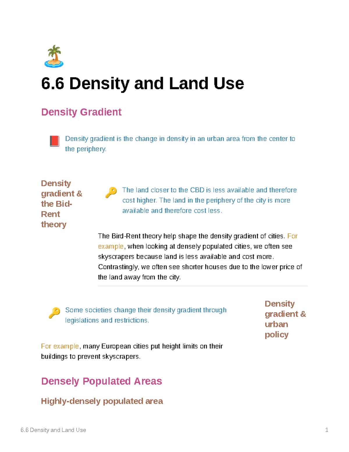 Density and land use - Professor: Benjamin Sinn - 6 Density and Land ...