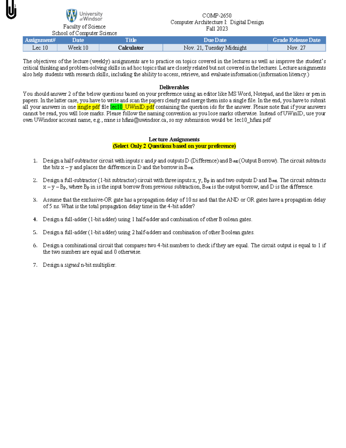 Lec10 Manual - 1 Faculty of Science School of Computer Science COMP ...