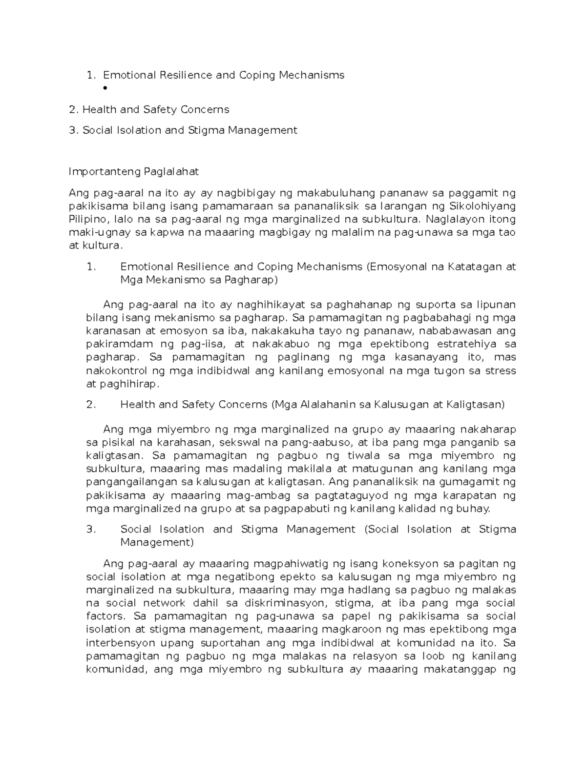 Emotional Resilience and Coping Mechanisms - Emotional Resilience and ...