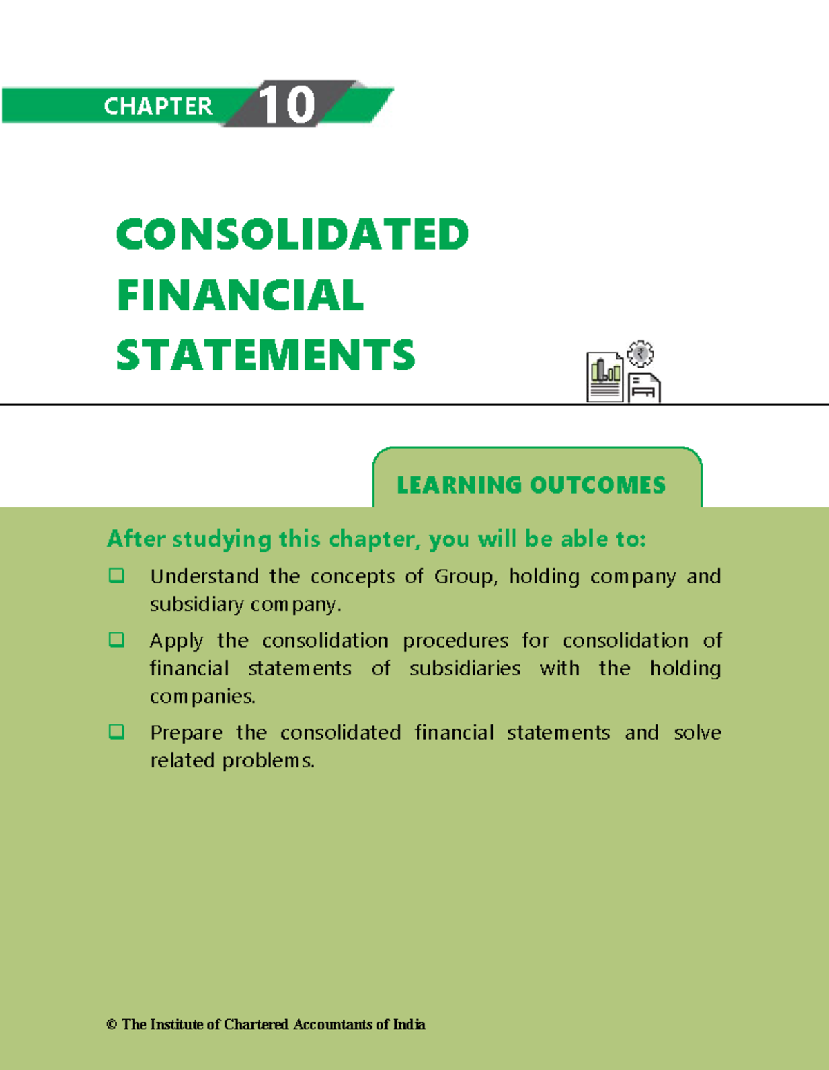 Chapter 10 Consolidated Financial Statements - LEARNING OUTCOMES ...