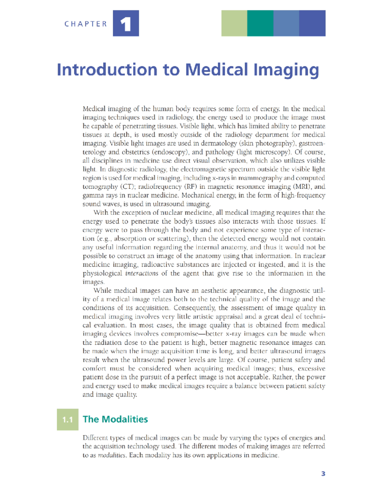 Reading HW#9- (Medical Imaging) - CHAPTER Introduction to Medical ...