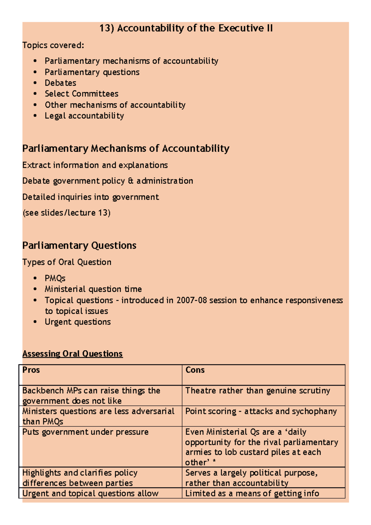 13. Accountability of the Executive II - Wright, British Politics: A ...