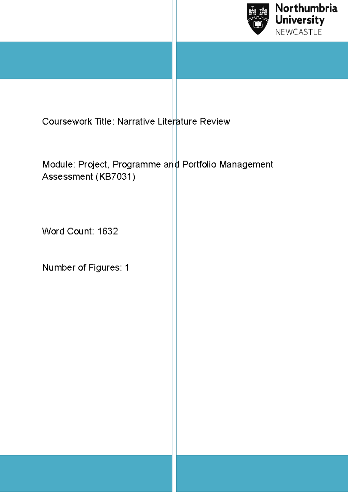 project neat 121 - Coursework Title: Narrative Literature Review Module ...