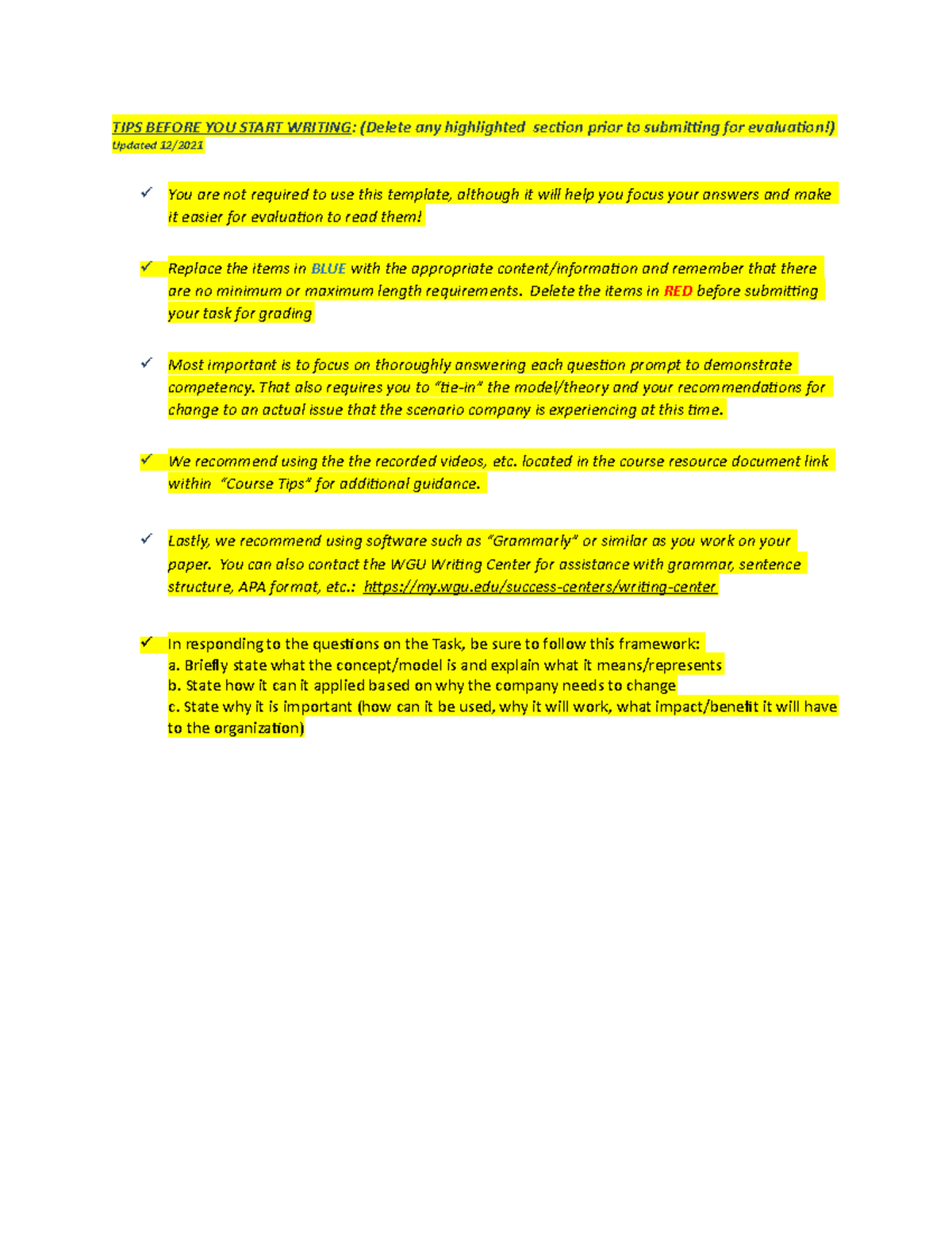 C721-Task Template July 2022 - TIPS BEFORE YOU START WRITING: (Delete ...